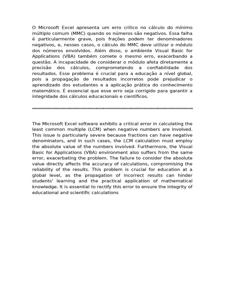 MMC com Numero NEGATIVO (1) | PDF