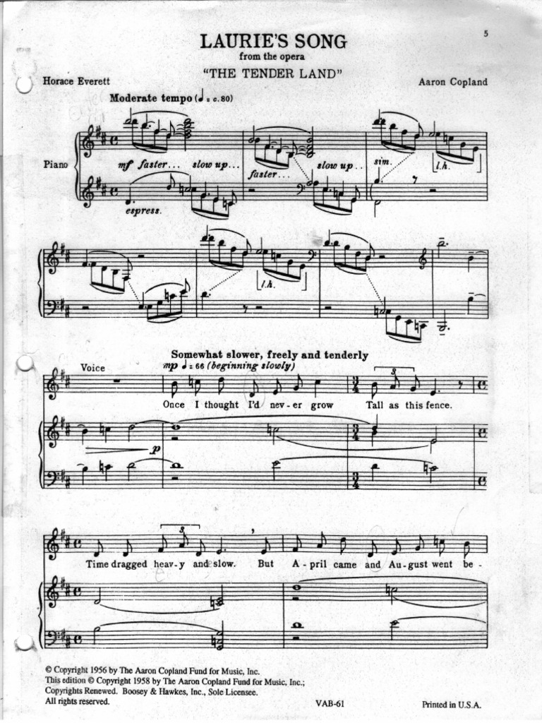 Lauries Song - Copland | PDF
