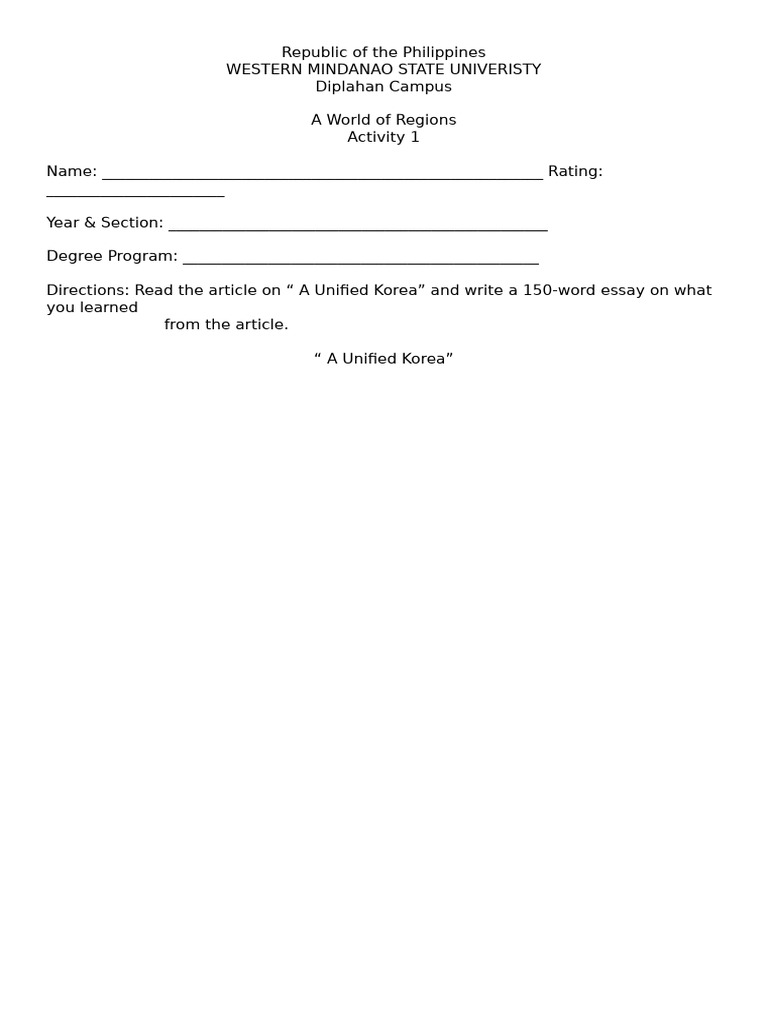 Activity Sheet Beed 1 CW 2 | PDF | Human Communication | Written ...