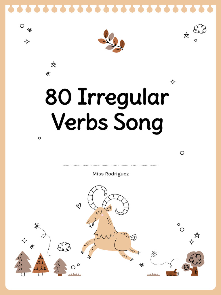 80 Irregular Verbs Song | PDF