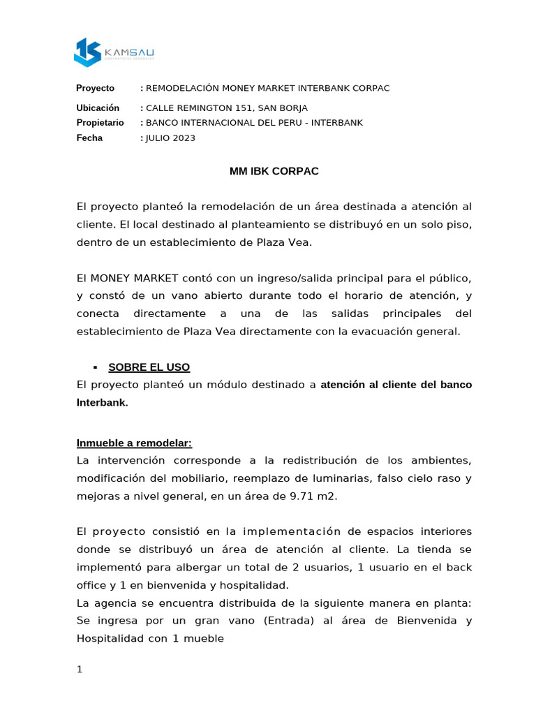 MD ARQ - IBK CORPAC | PDF | Pintar | Mueble