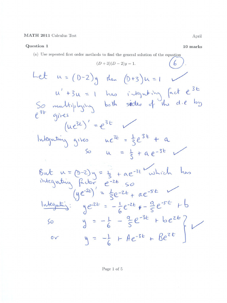 Math Ii Engineering Calculus Memo | PDF