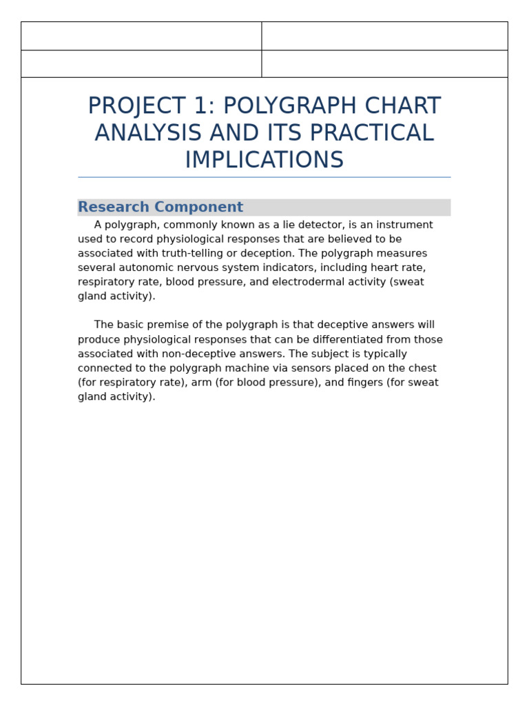 Polygraph Chart Analysis Overview | PDF | Polygraph | Behavioural Sciences