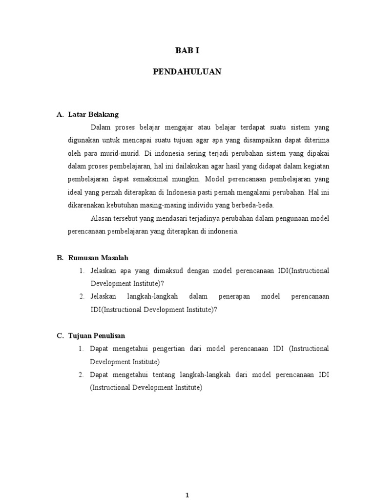 Model Pembelajaran IDI: Pengertian dan Langkah | PDF