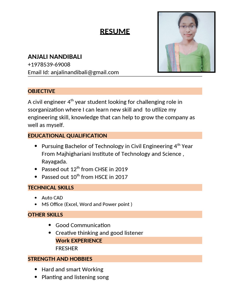 anjali resume | PDF