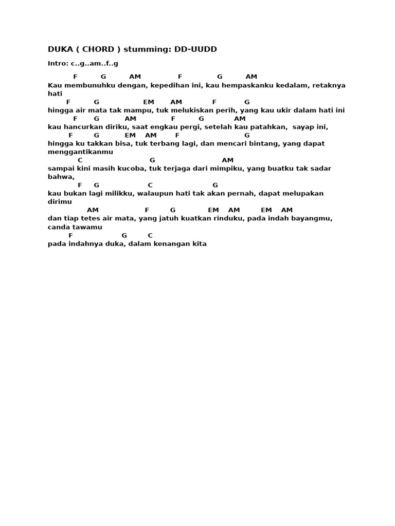 DUKA (Guitar Chord) | PDF