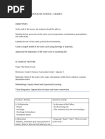 Grade 4 Water Cycle Lesson Plan | PDF | Water Cycle | Water