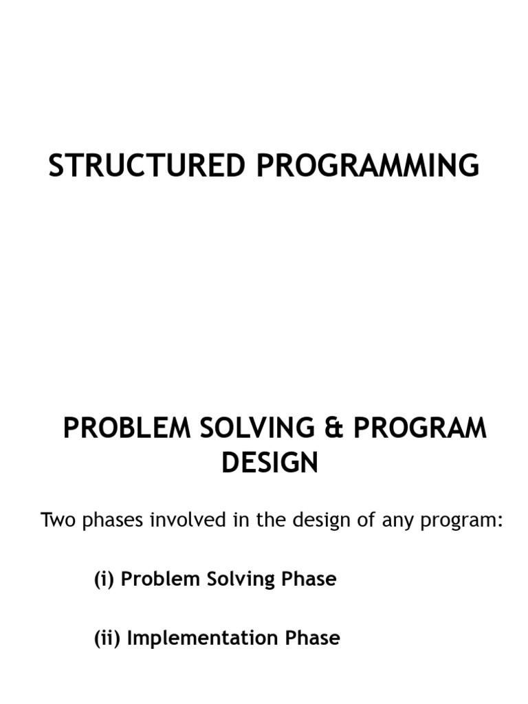 Structured Programming | PDF | Control Flow | Algorithms