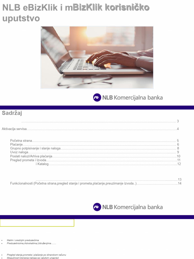 Uputstvo-NLB EBizKlik | PDF