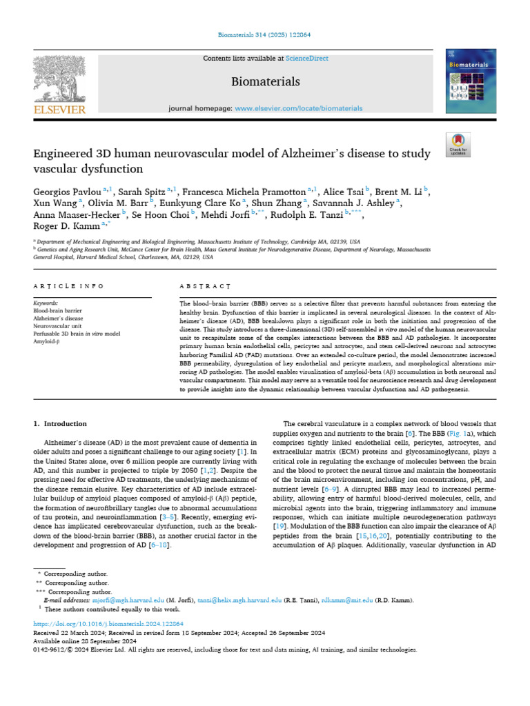 Pavlou Et Al. - 2025 - Engineered 3D Human Neurovascular Model of ...
