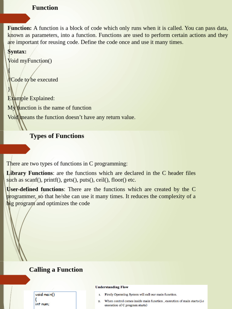SPL Lec 06 (Function) | PDF | Parameter (Computer Programming) | Pointer (Computer Programming)