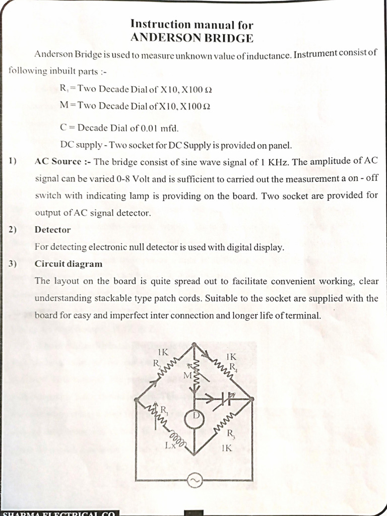 Anderson Bridge Manual | PDF
