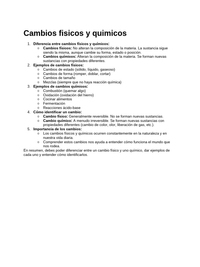 1-Cambios Fisicos y Quimicos | PDF