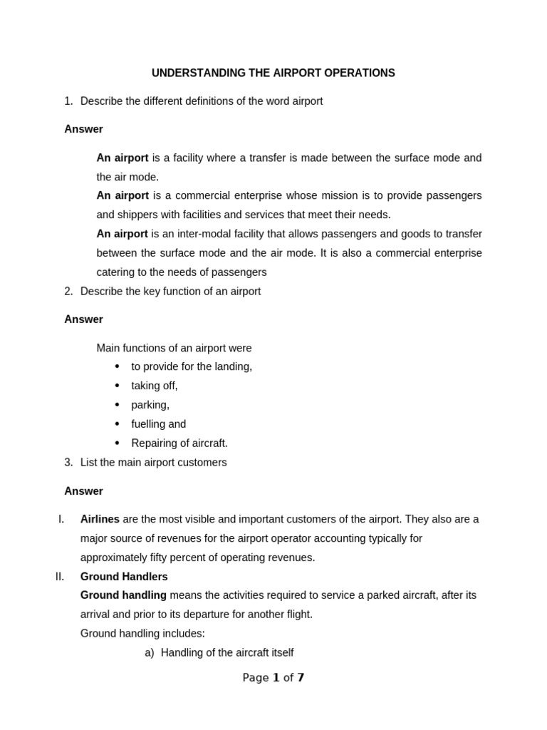 Overview of Airport Operations | PDF | Airport | Runway
