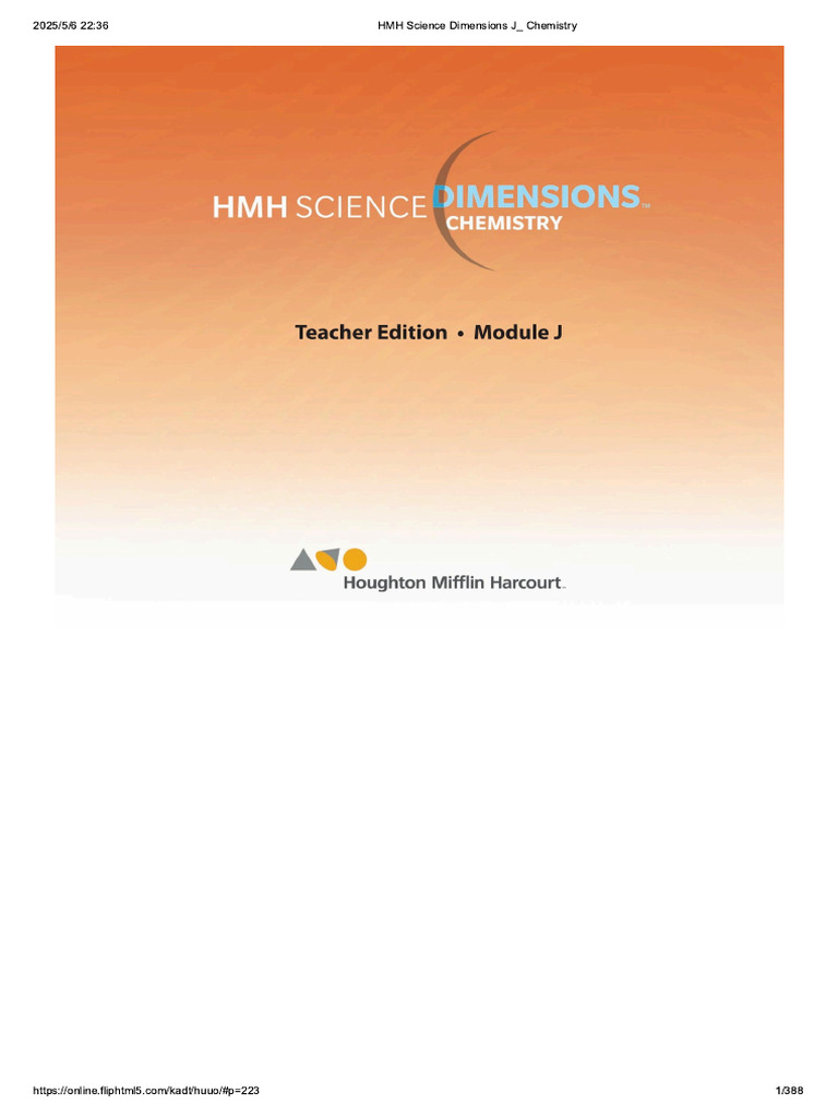 HMH Science Dimensions J - Chemistry | PDF