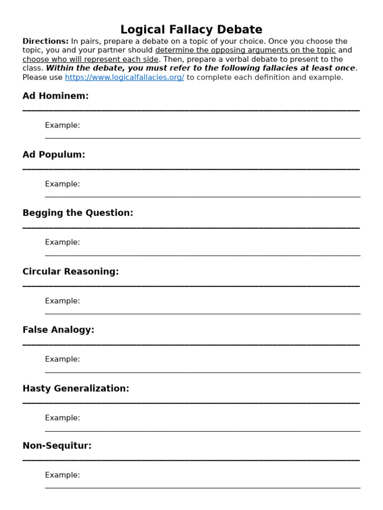 Logical Fallacy Debate_SE | PDF | Fallacy | Epistemology