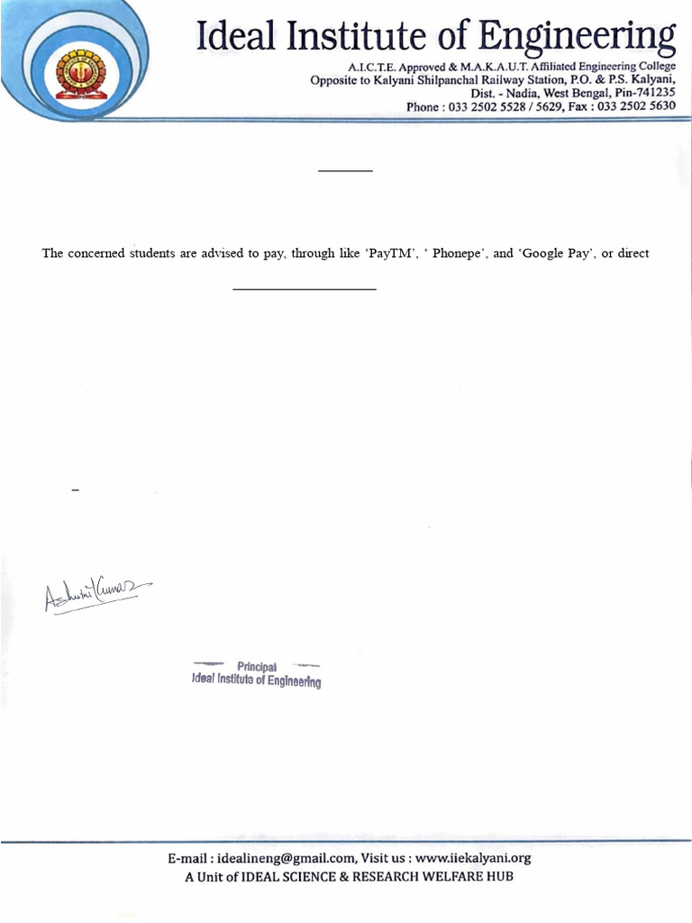 Notice - Regarding Due Fees | PDF