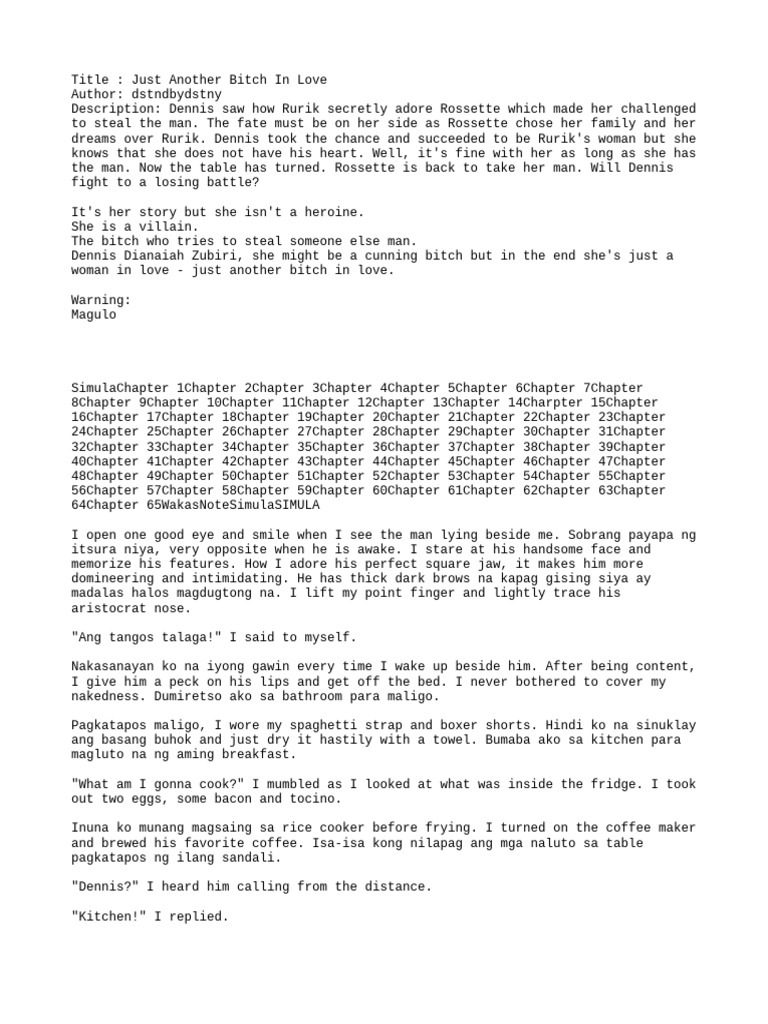 Just Another Bitch in Love | PDF