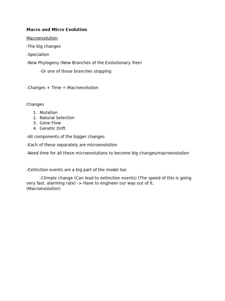 Macro and Micro Evolution | PDF