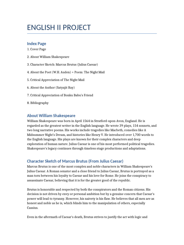 Literary Qualities of Julius Caesar | PDF | Poetry | William Shakespeare
