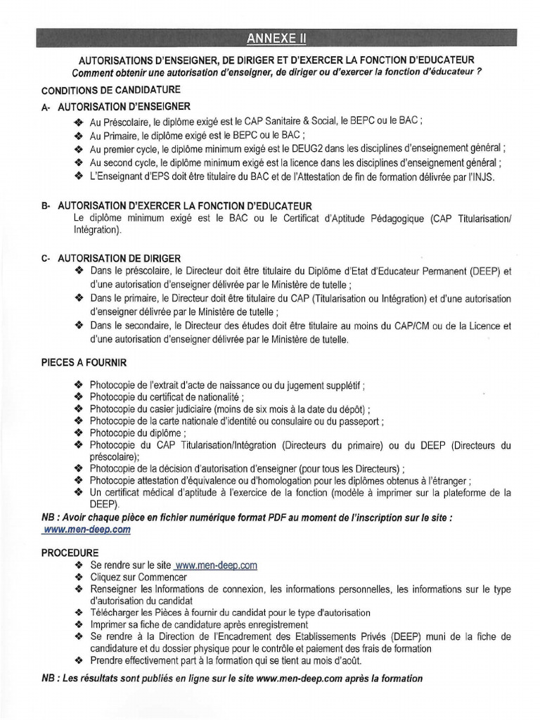 Pieces Constitutives Du Dossier D'autorisation | PDF