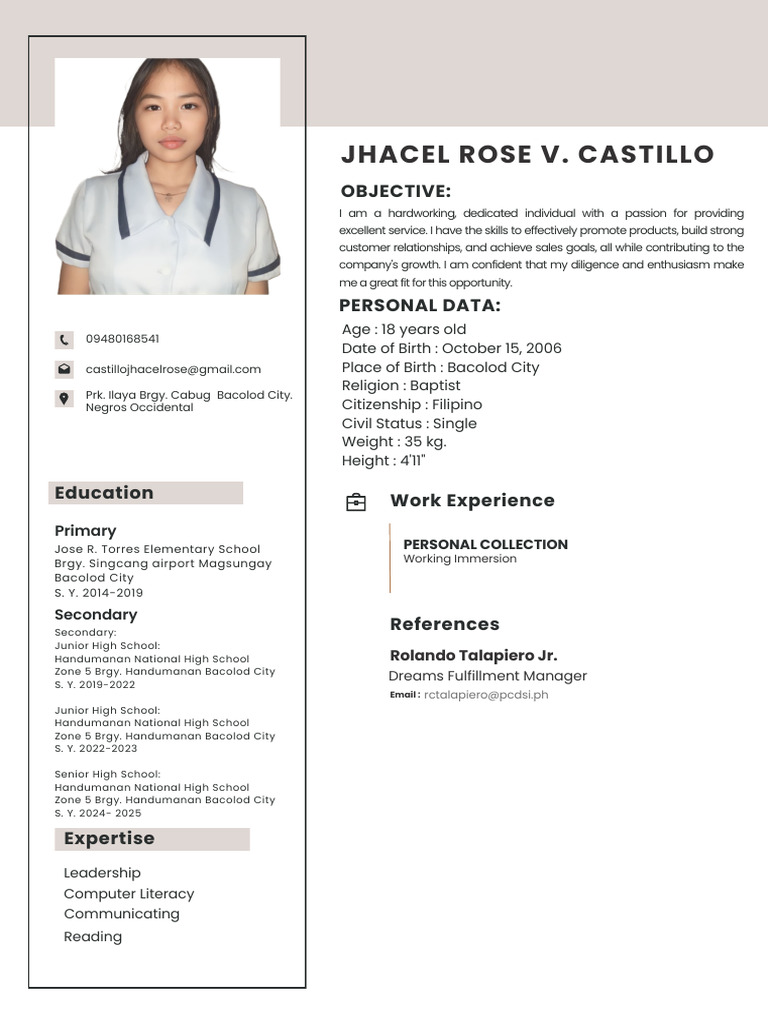 Simple Professional CV Resume | PDF