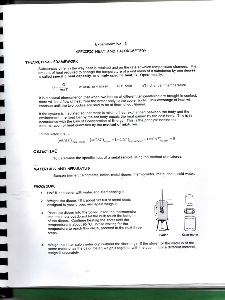02 Specific Heat and Calorimetry-1 | PDF
