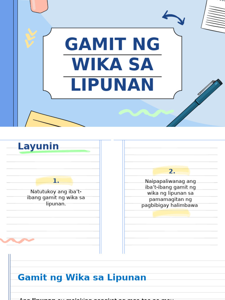 Gamit NG Wika Sa Lipunan | PDF