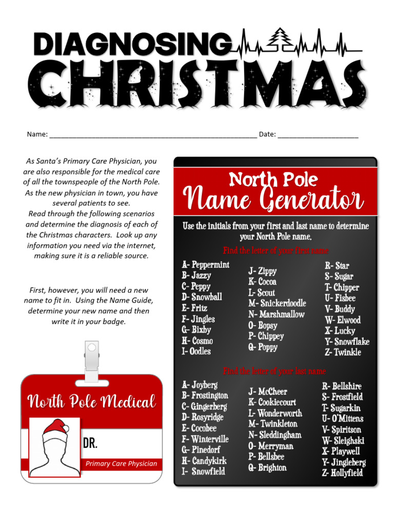 Katlyn Helms - Diagnosing Christmas Fillable | PDF | Physical ...