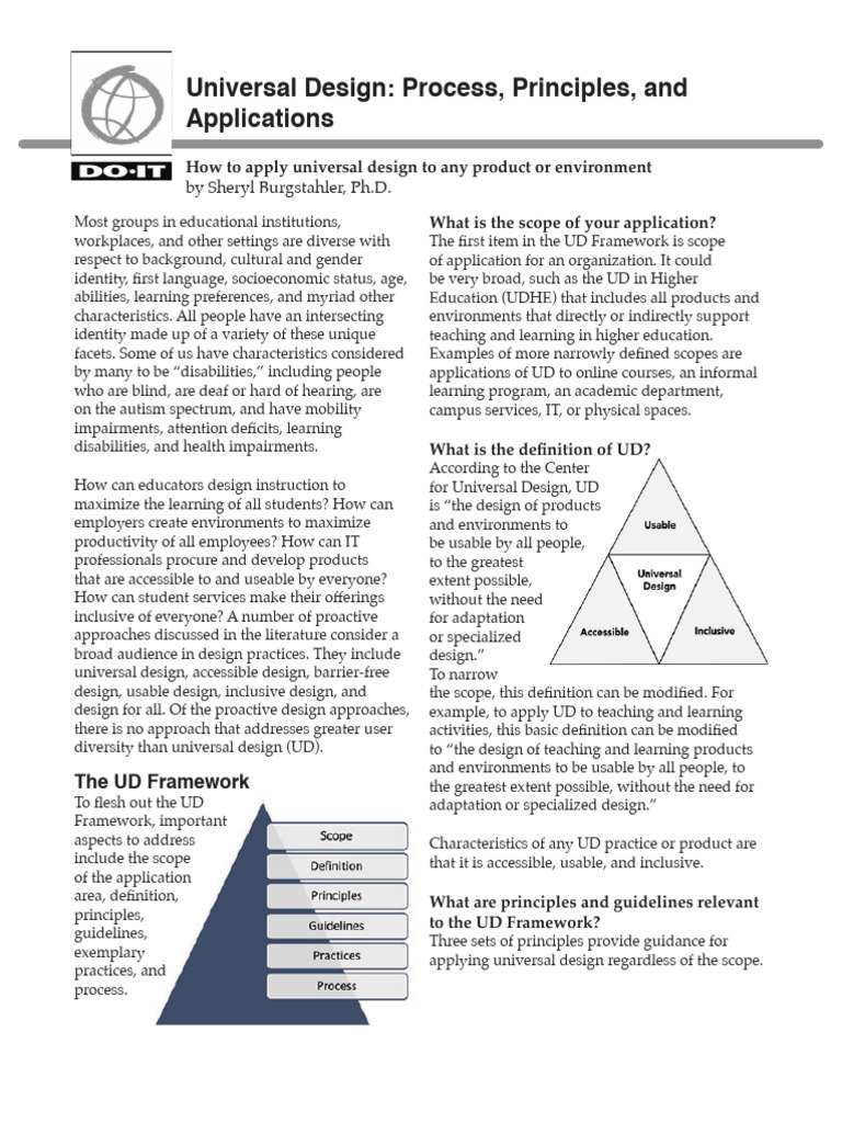 Universal Design 04 12 21 | PDF | Accessibility | Disability