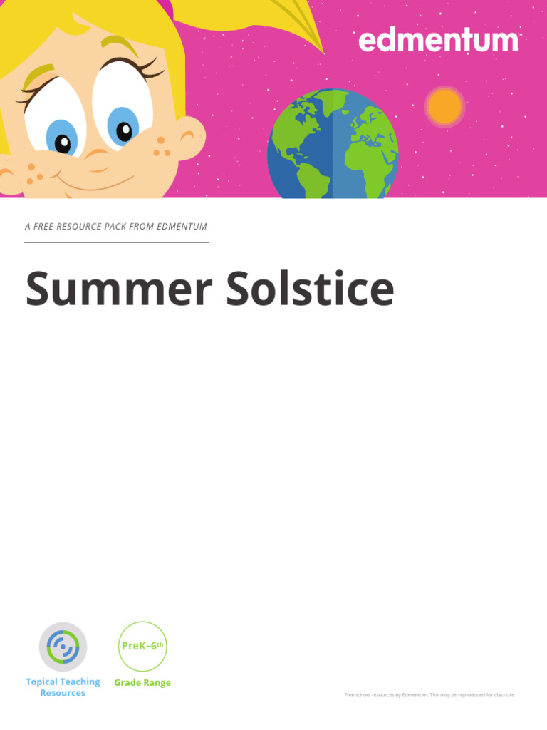 TeacherResources SummerSolstice | PDF | Equator | Astronomy