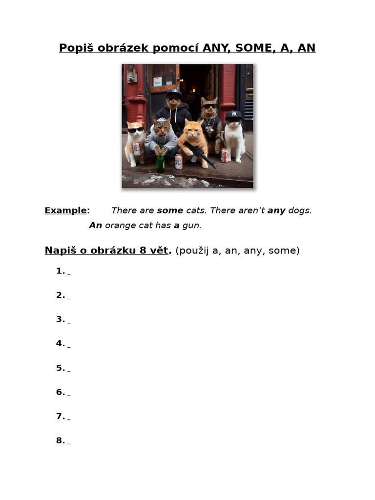 Popiš Obrázek Pomocí (Any, Some... ) | PDF