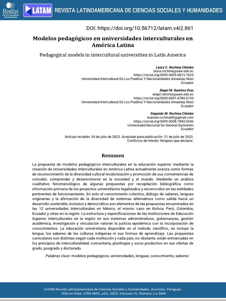 568 Rochina+Chimbo | PDF | Conocimiento | America latina