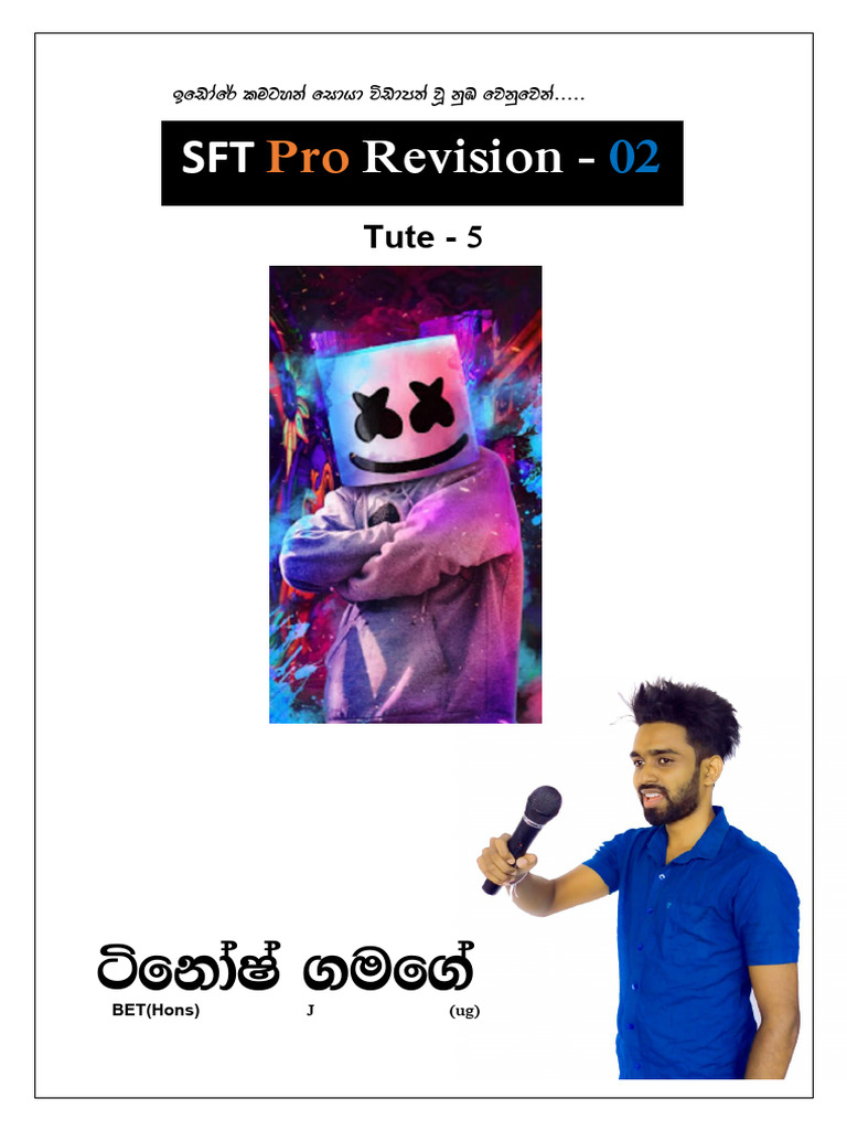 SFT Pro Revision - 02 Tute 05 | PDF
