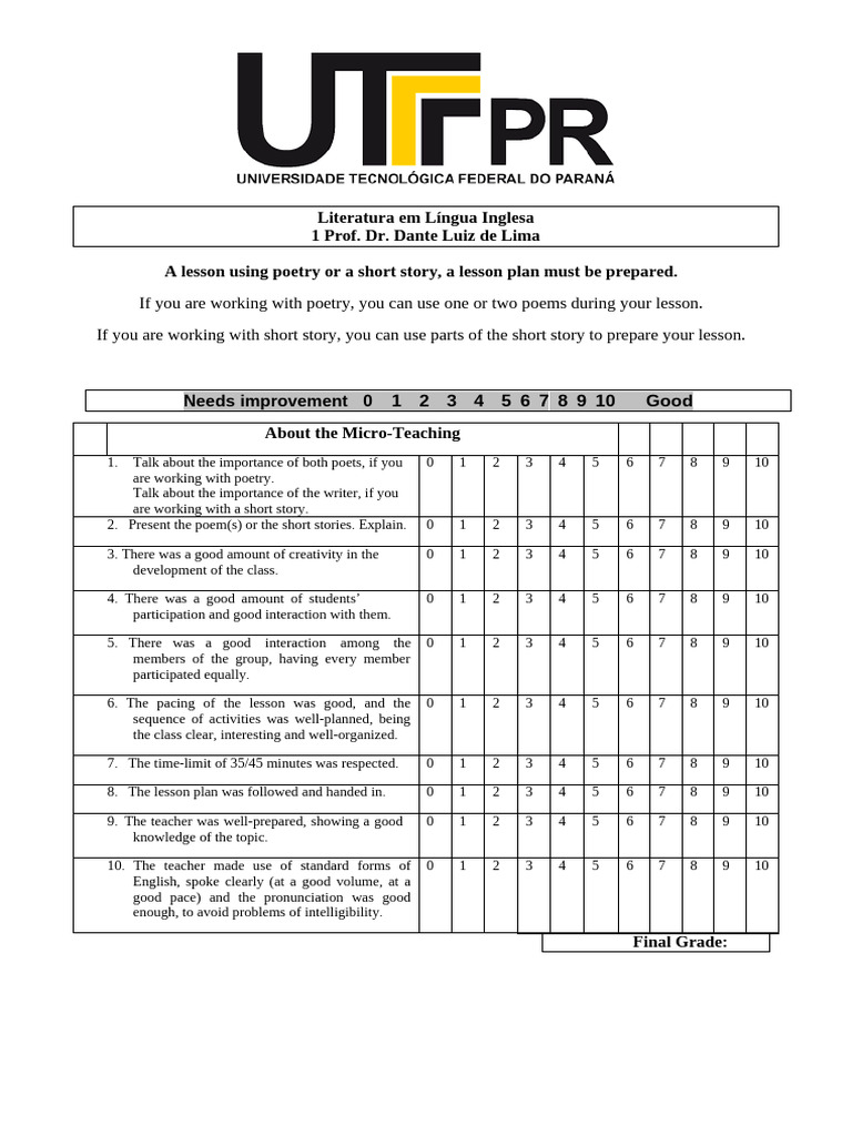 Evaluation - Poems and Short Stories | PDF