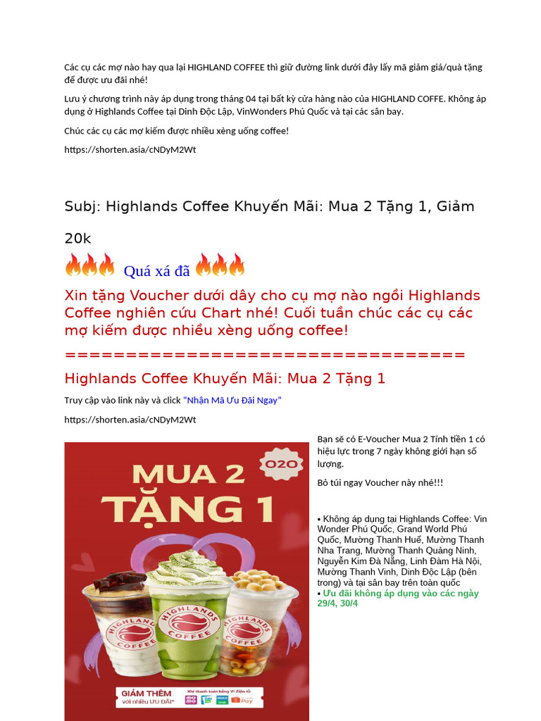 Highland Coffee | PDF