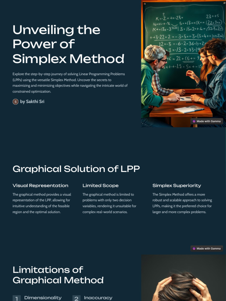 Unveiling The Power of Simplex Method | PDF | Mathematical Optimization ...