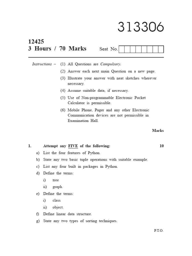 2024 Winter Question Paper | PDF | Apache Hadoop | Big Data