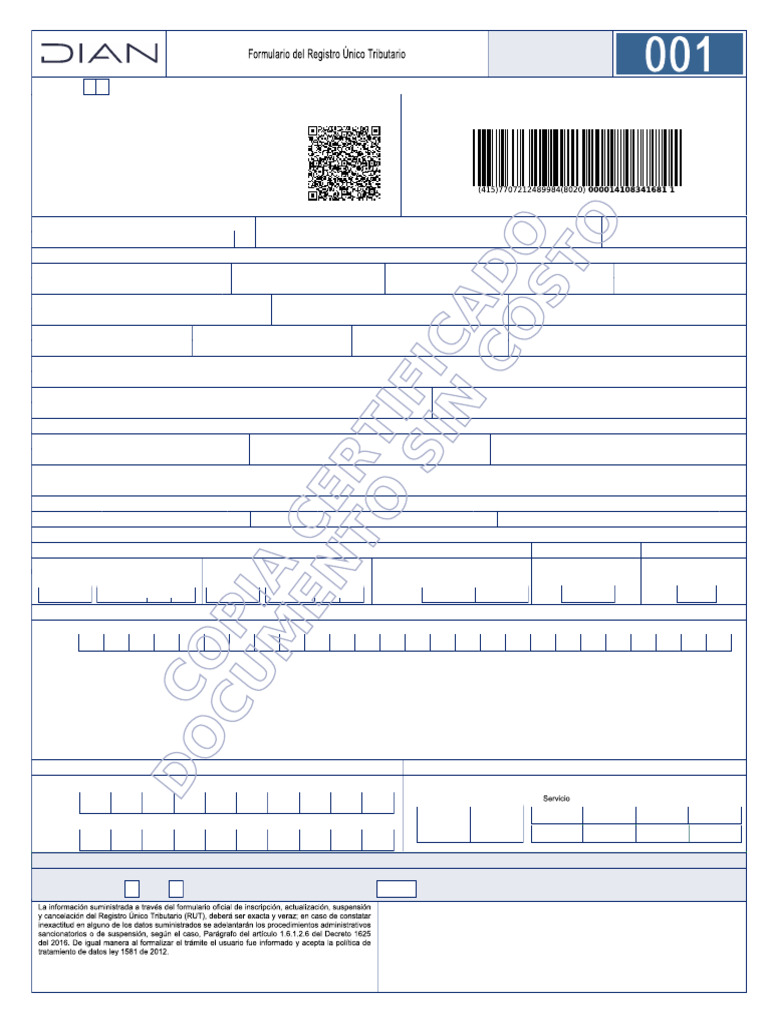 RUT RODRIGO GIRALDO FORM-141083416811 | PDF | Colombia
