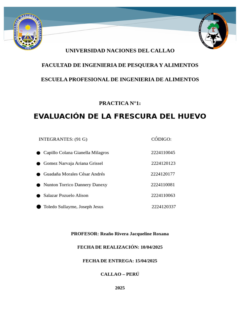BIOQUIMICA DE ALIMENTOS GP1 | PDF | Yema de huevo | Proteínas