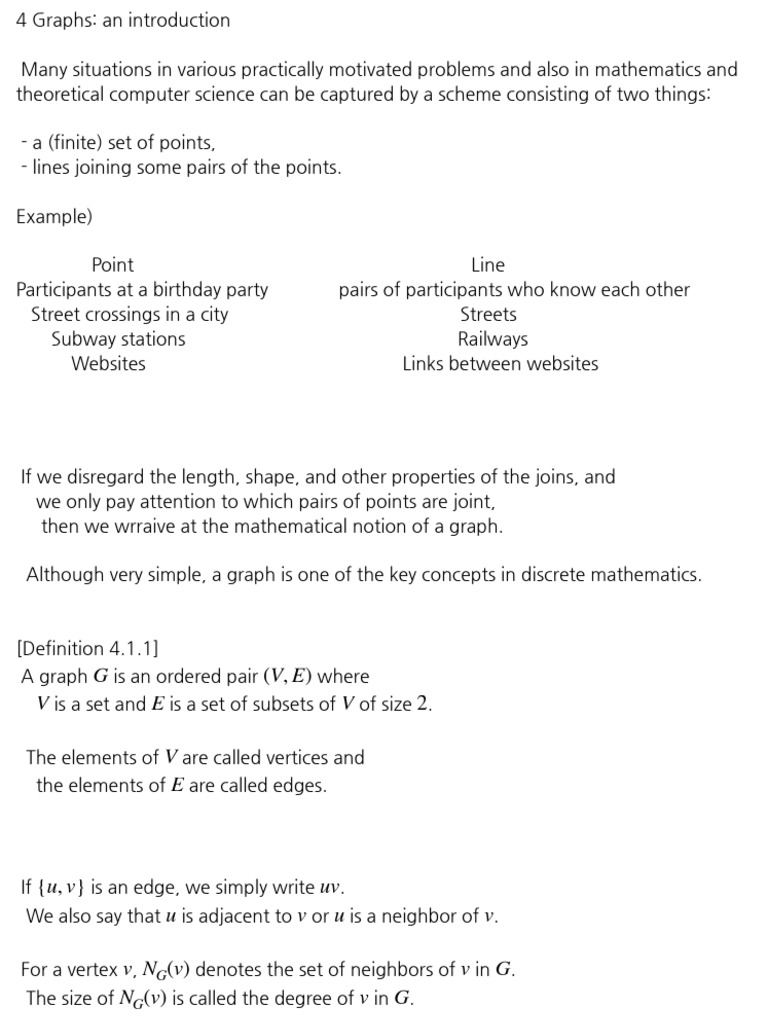 1comb-lecture4-basicgraph1 | PDF | Vertex (Graph Theory) | Mathematics