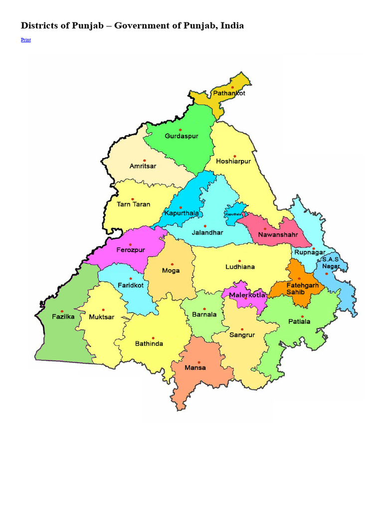 Districts of Punjab - Government of Punjab, India | PDF