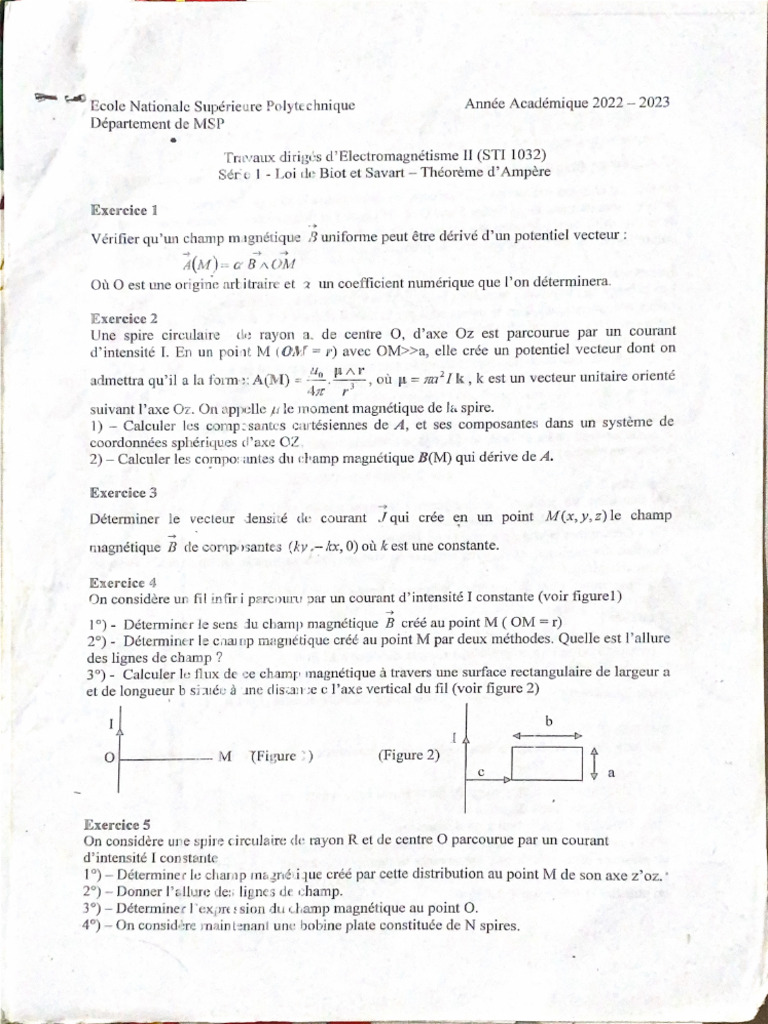 TD 1 Electro 2 | PDF