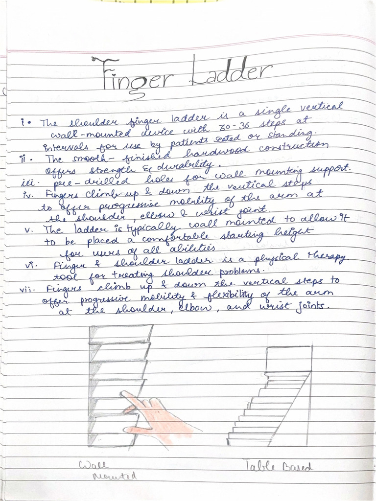 Finger Ladder Physiotherapy | PDF