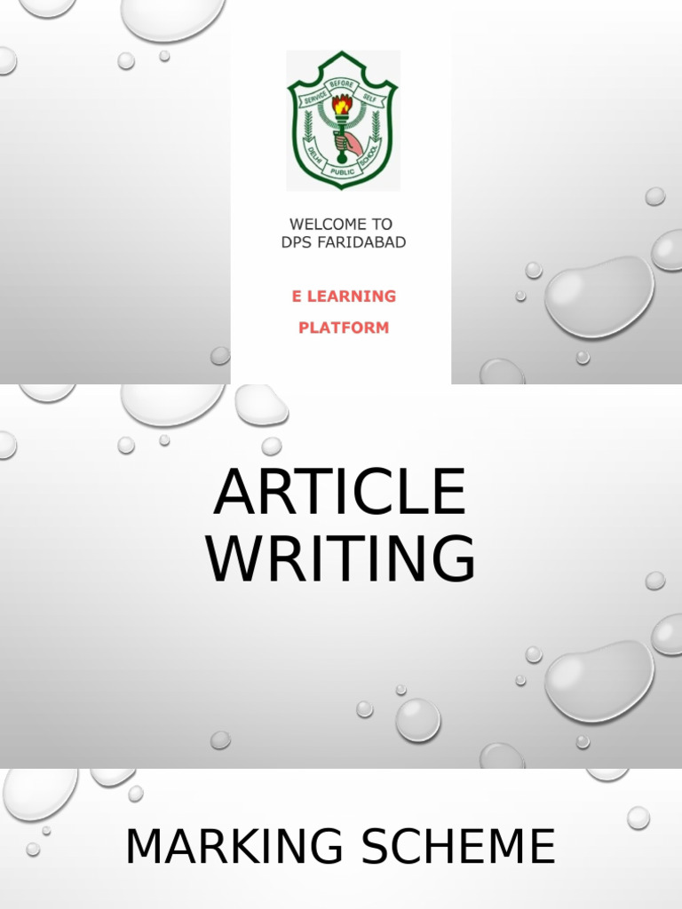 Article Writing | PDF