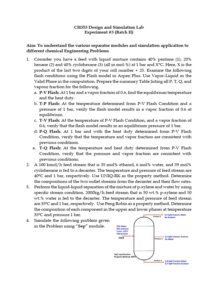 CH353 Exercise Problem 3 Batch II Final | PDF