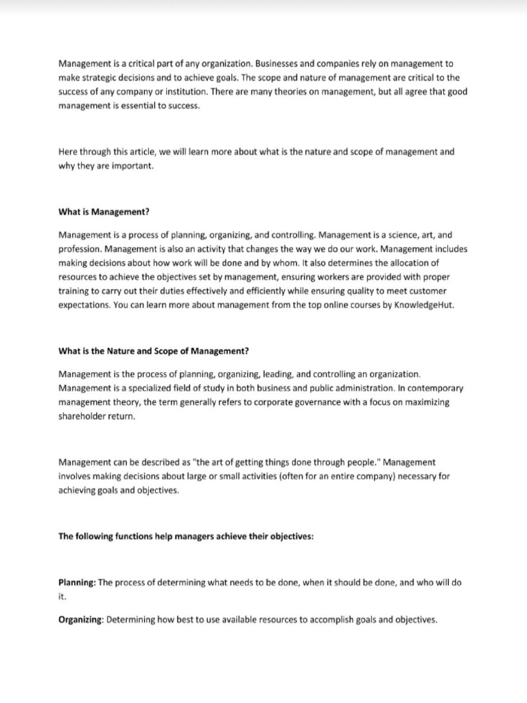 Management | PDF
