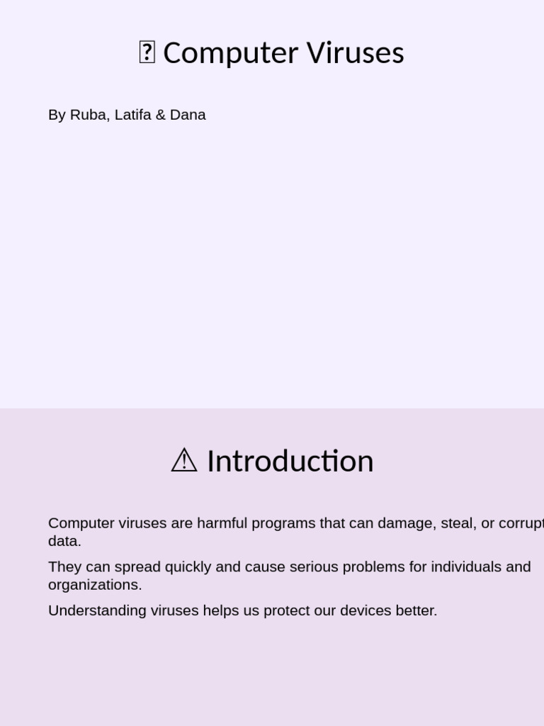 Styled Computer Viruses Presentation | PDF
