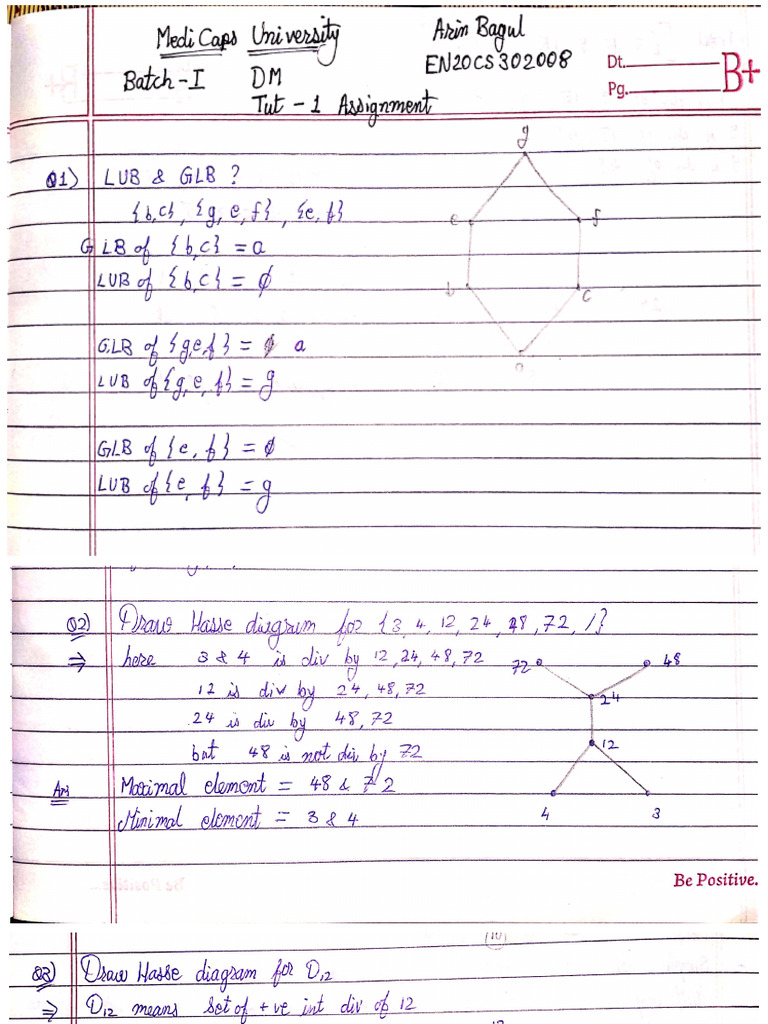 Discrete Mathematics - DM Tutorial Assignment 01 | PDF