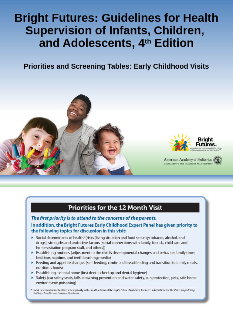 Bright Futures - Early Childhood Priorities | PDF